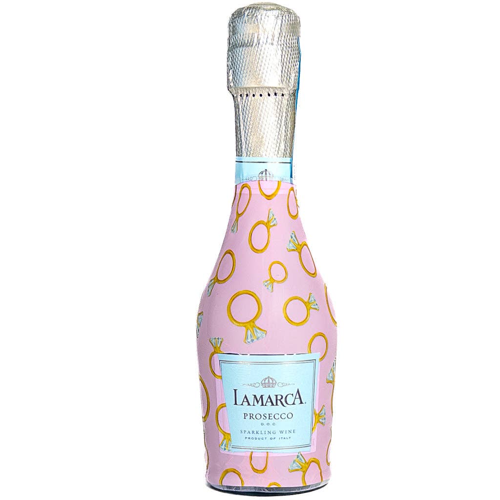 Beau Bottles Pink Engagement Ring - MINI Prosecco Collection - Six Pac ...